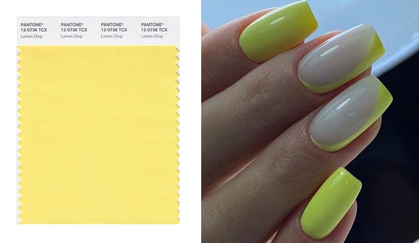 PANTONE -12-0736 TCX Lemon Drop - модні відтінки манікюру 2024 ...