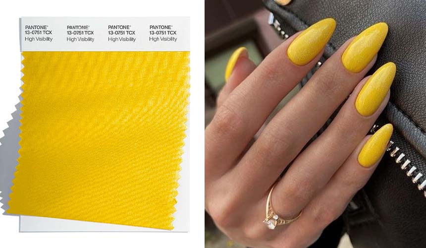 PANTONE 13-0751 High Visibility-модні відтінки манікюру 2023/24 ...