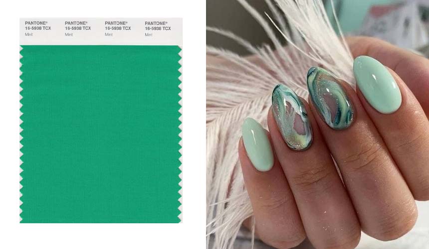 PANTONE - 16-5938 TCX Mint - модні відтінки манікюру 2024 | Tufishop.com.ua