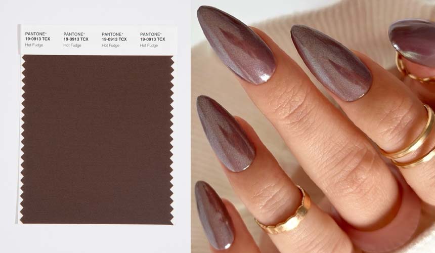 PANTONE - 19-0913 Hot Fudge - модні відтінки манікюру 2023/24 ...