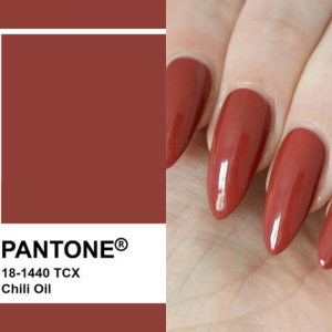 PANTONE 18-1440 TCX Chili Oil – Red terracotta for manicure Tufishop