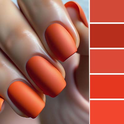PANTONE - 17-1464 Red Orange - модні відтінки манікюру 2023/24 ...