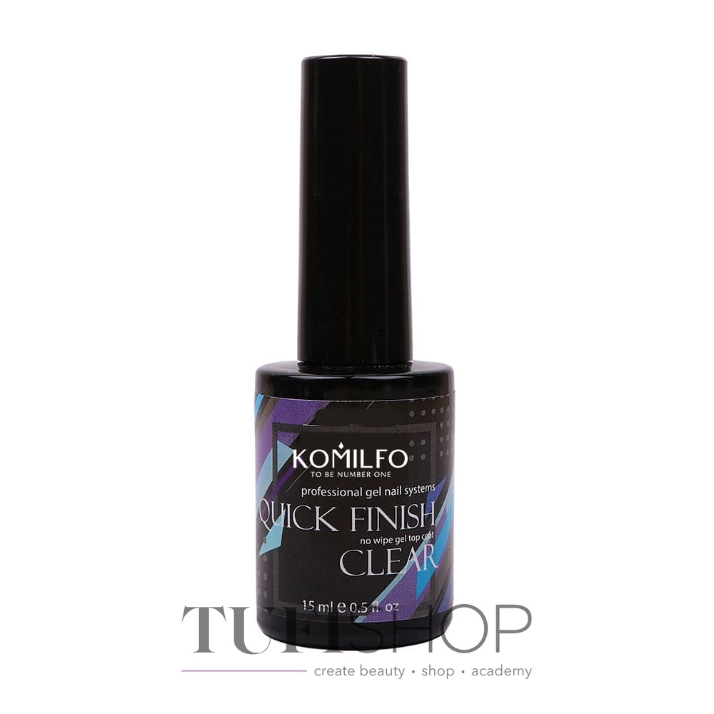 Komilfo "Quick Finish" Top Clear, 15 мл - купити в Києві | Tufishop.com.ua