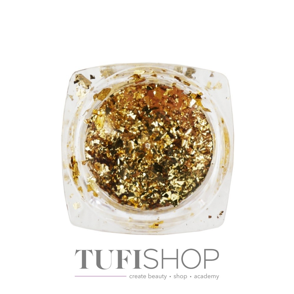 Фольга (поталь) в баночці крупна - золото - купити в Києві | Tufishop ...