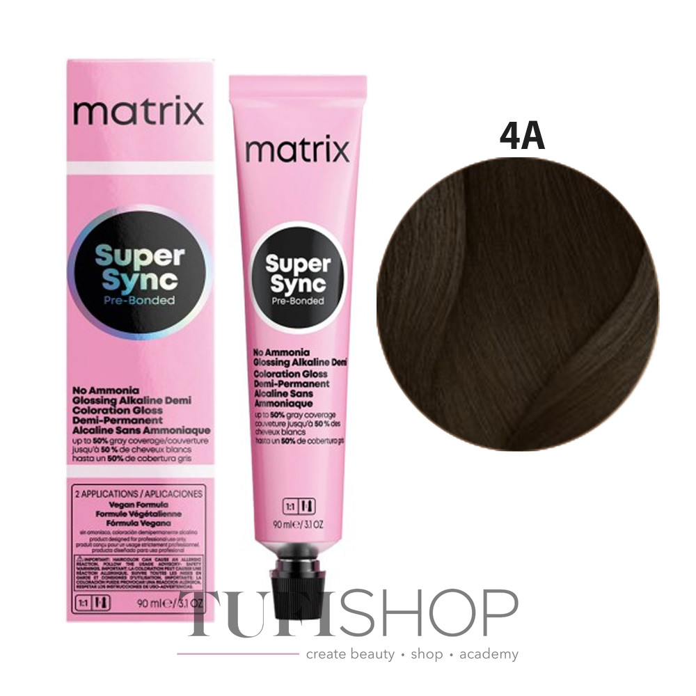 Тонер для волосся MATRIX Супер Сінк Пре-Бондед 4A 90 мл-купити|Tufishop ...