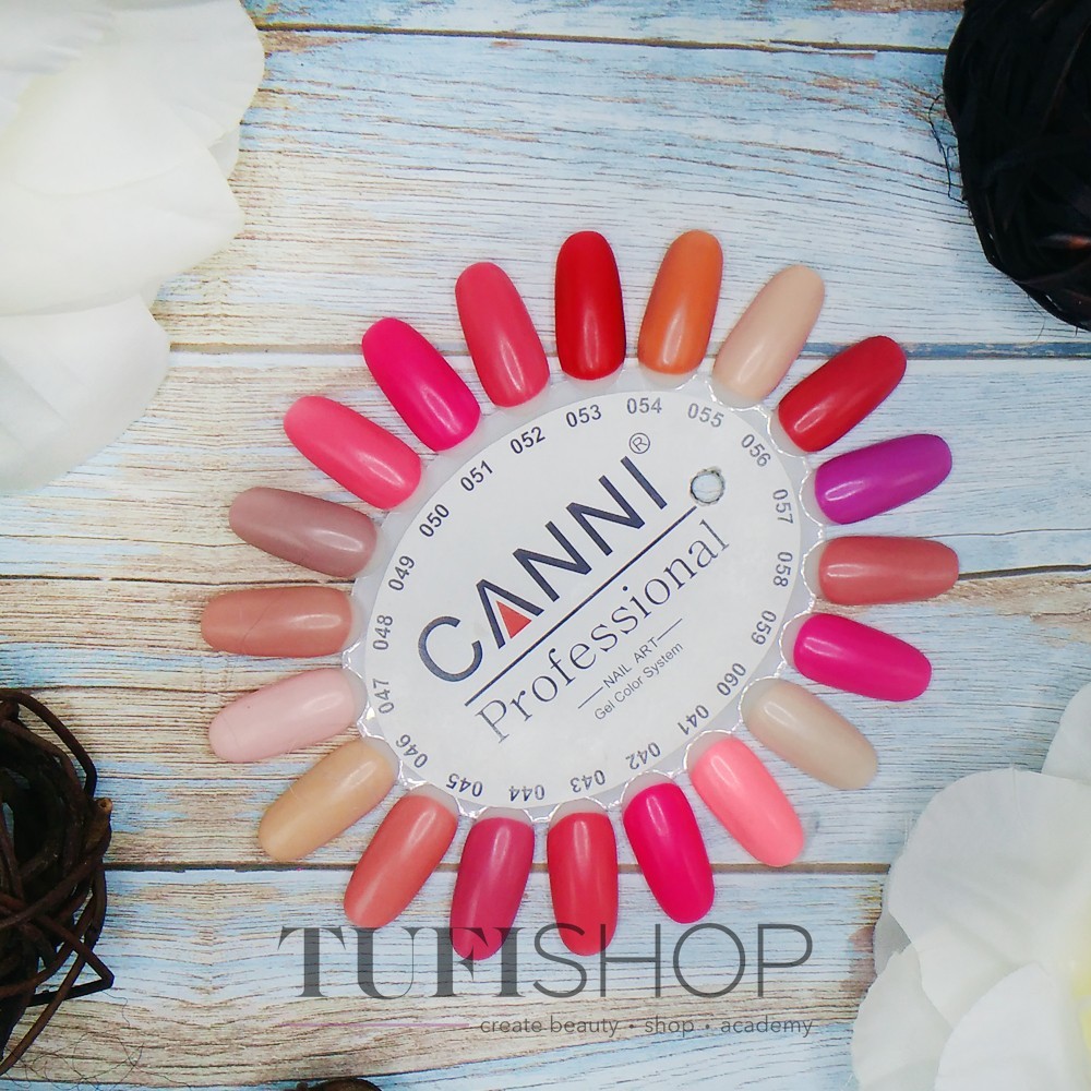 Гель-лак Canni №053 - насичений червоний, 7,3 мл - купити в Києві | Tufishop.com.ua