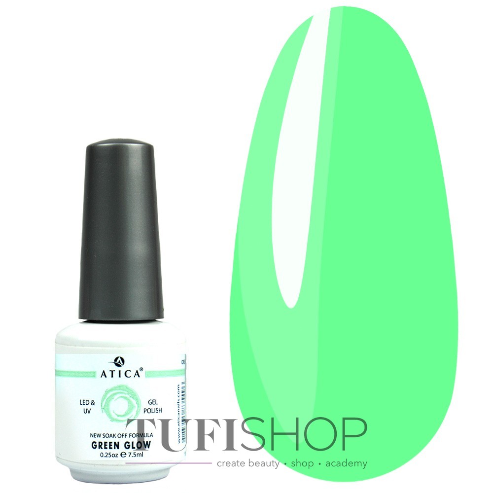 Гель-лак Atica GPM109 - Green Glow, 7,5 мл - купити в Києві | Tufishop ...